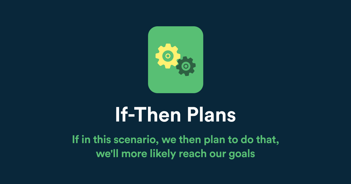 If-Then Plans - Coglode